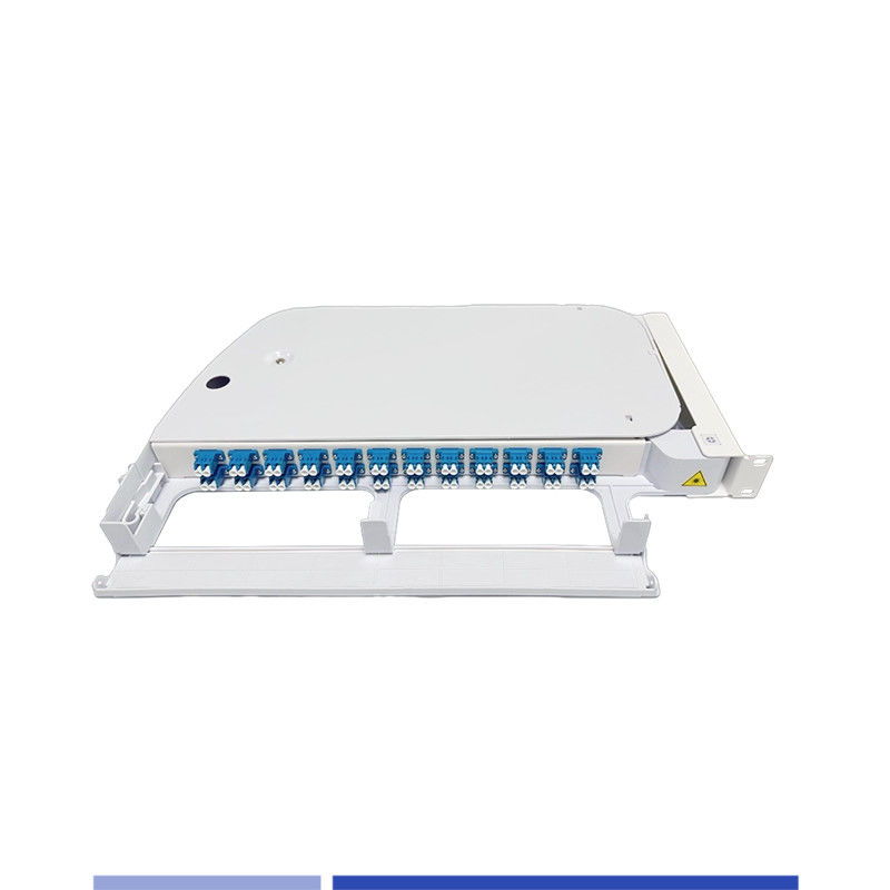 12 Port 24 Fiber Patch Panel Rotary ABS πλαστικό 19 " Rack Mounted 1u ...